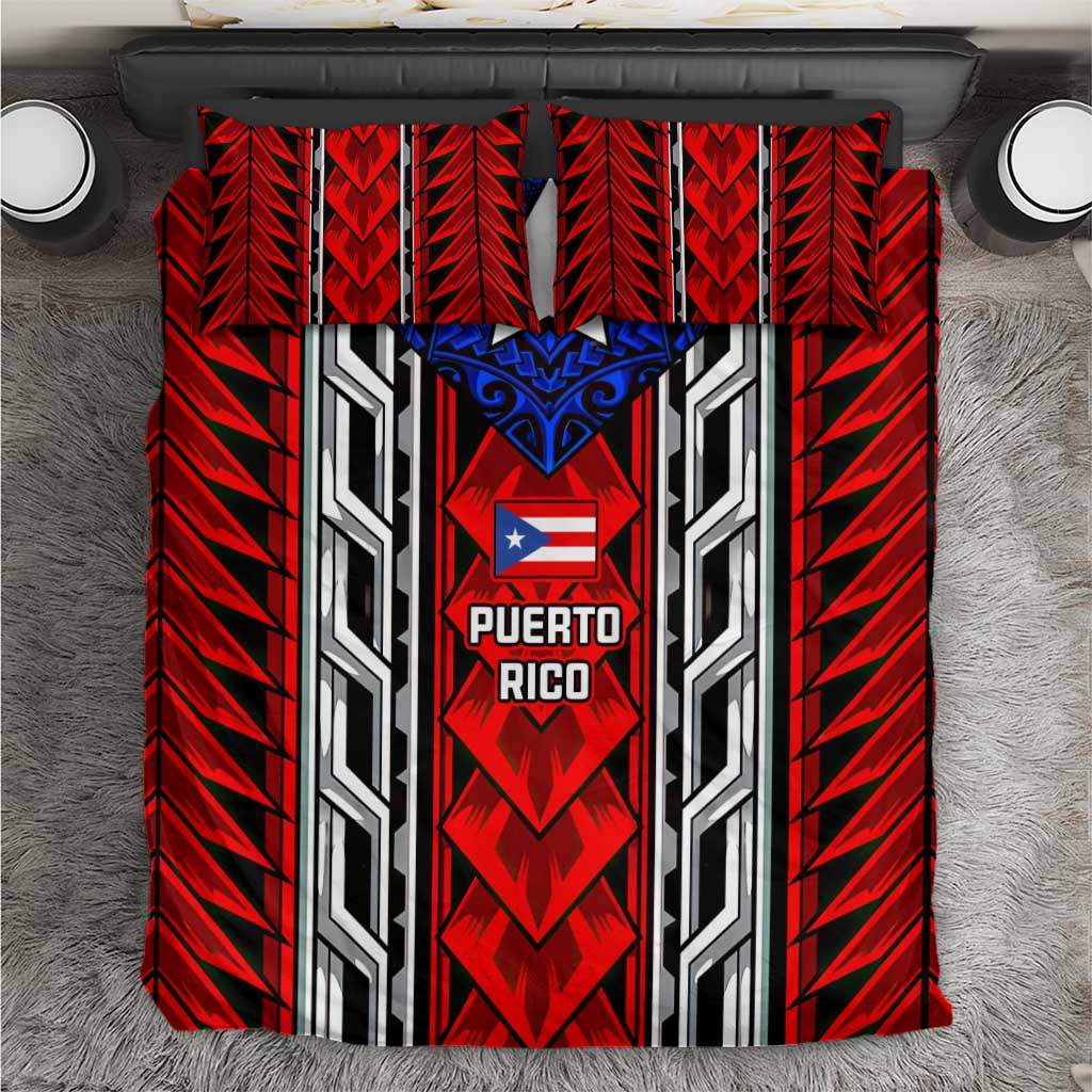 Puerto Rico Bedding Set with Tribal Patterns, Flag Emblem, and Taino ...